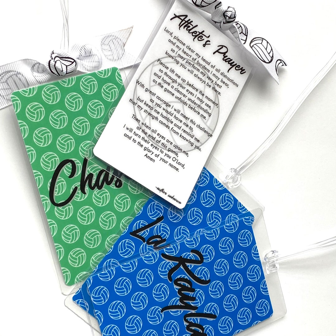 Volleyball Athletes Prayer Bag Tags Personalization - Etsy