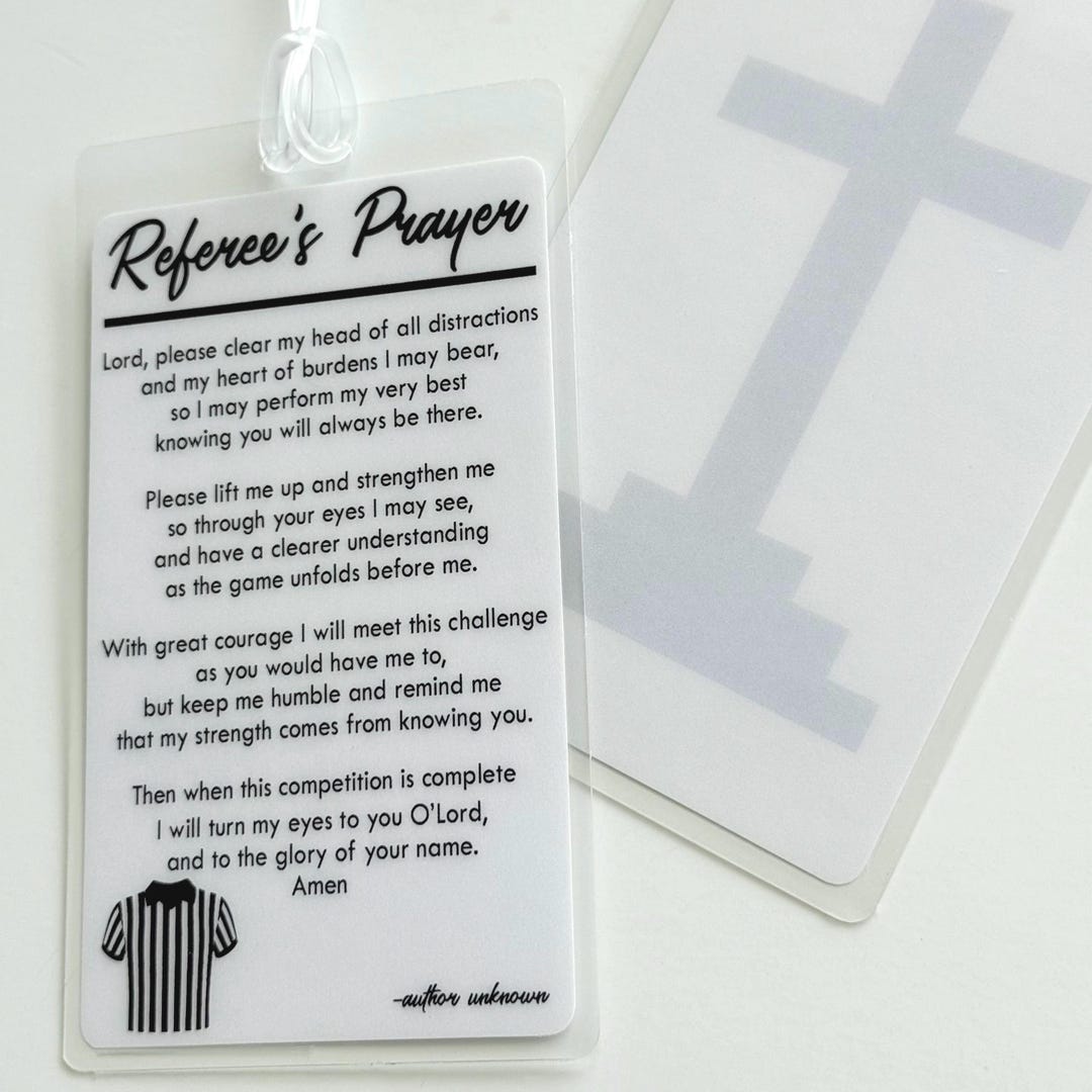 Referee Umpire Gift, Prayer Bag Tag for Christian Athletics and Sports ...
