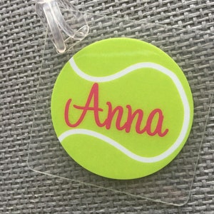 Tennis Bag Tag, Tennis Team Tags - Bulk Order of 8+ - Etsy