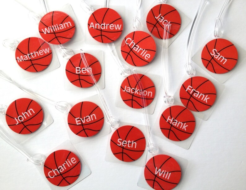 Basketball Bag Tags Basketball Gift Tags for Basketball Team - Etsy