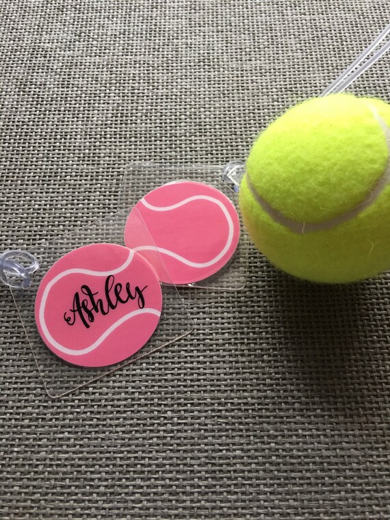 Tennis Racket Bag Tag Tennis Ball Bag Tag Tennis Gift Tennis | Etsy