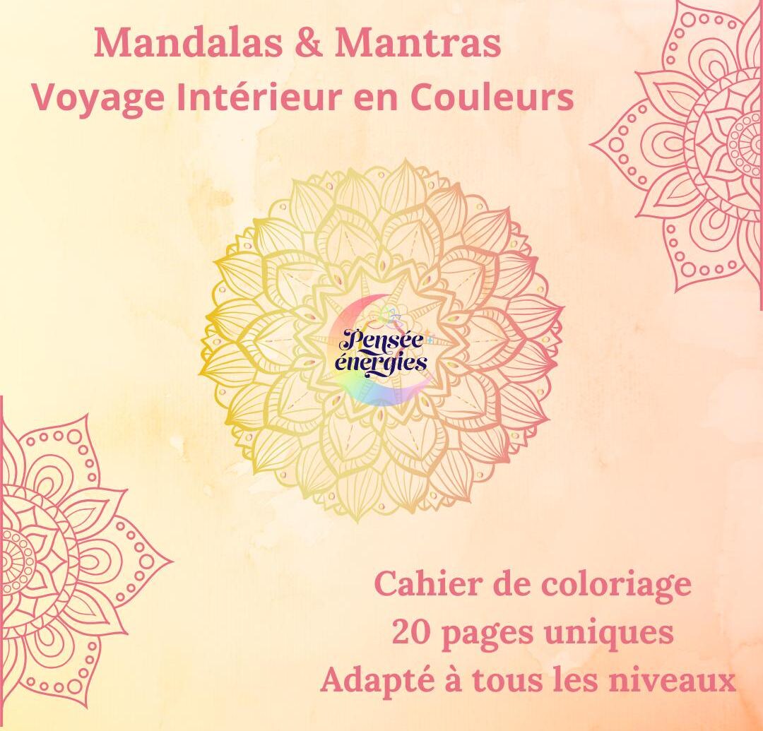 MANDALAS & MANTRAS Adult Coloring Book - 20 Unique Designs for ...