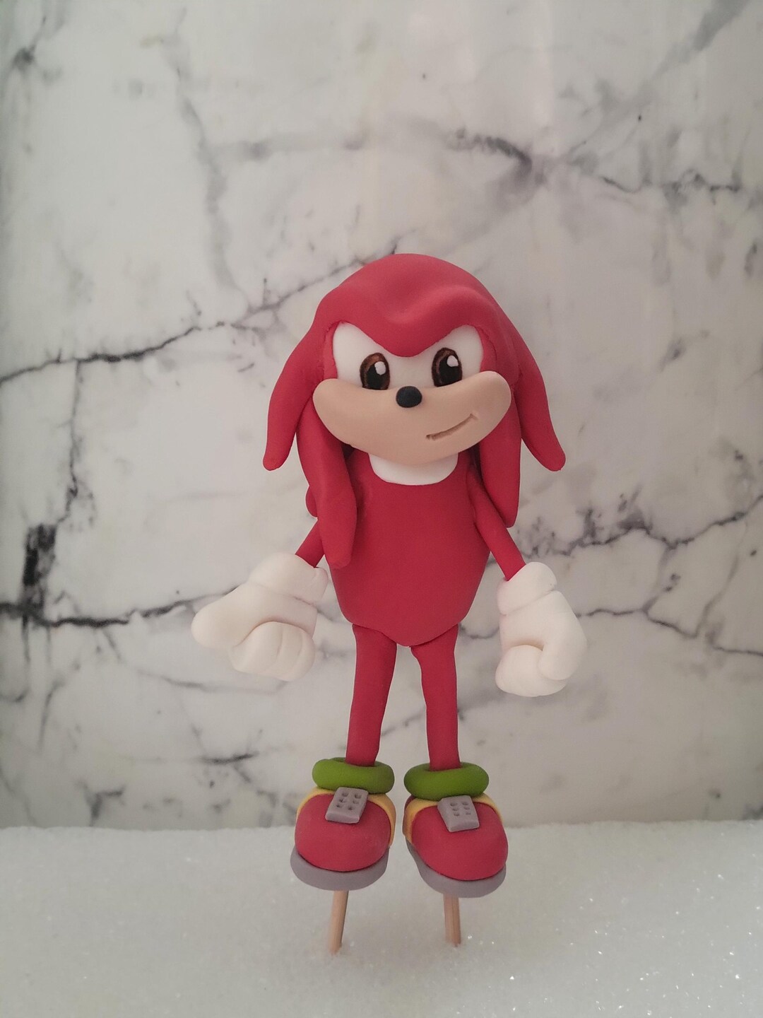 Knuckles Sonic Inspired Figurines Edible Fondant Cake Topper - Etsy