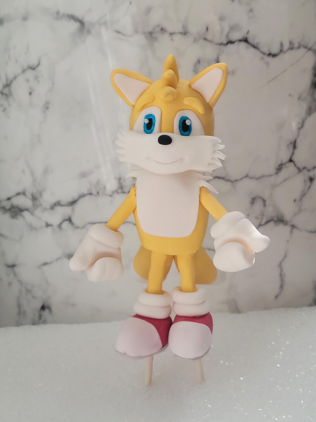 Tails Sonic Inspired Birthday Cake Topper Edible Fondant Cake Toppers ...