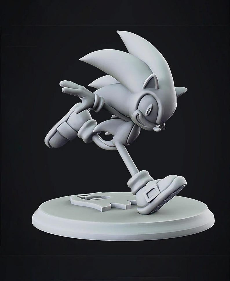 Sonic Bust , Stl File 3D Printing, Sonic Stl 3D Model Design, Statue ...