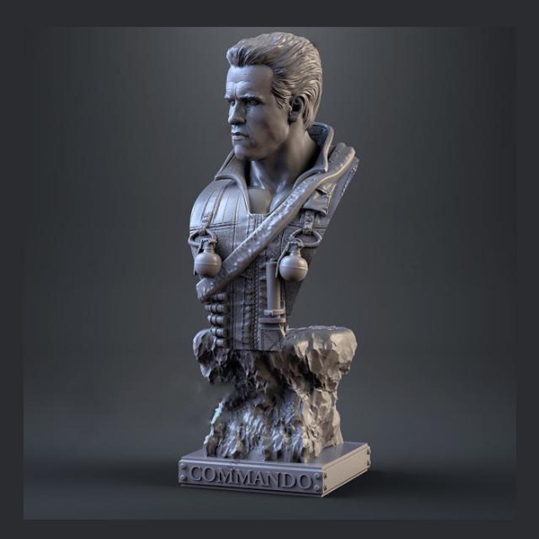 Commando Bust , Stl File 3D Printing, Military Stl 3D Model Design ...