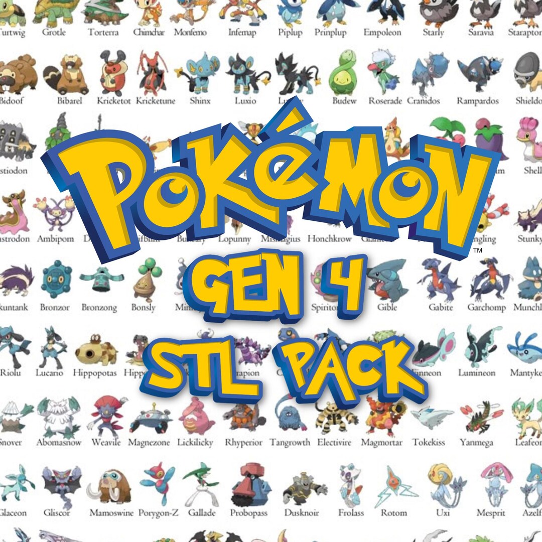 Pokemon STL Pack – Gen 4 150+ STL File | High-quality 3D Print Model ...