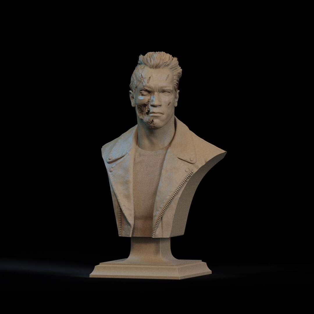 Terminator Bust , Stl File 3D Printing, Movie Stl 3D Model Design ...