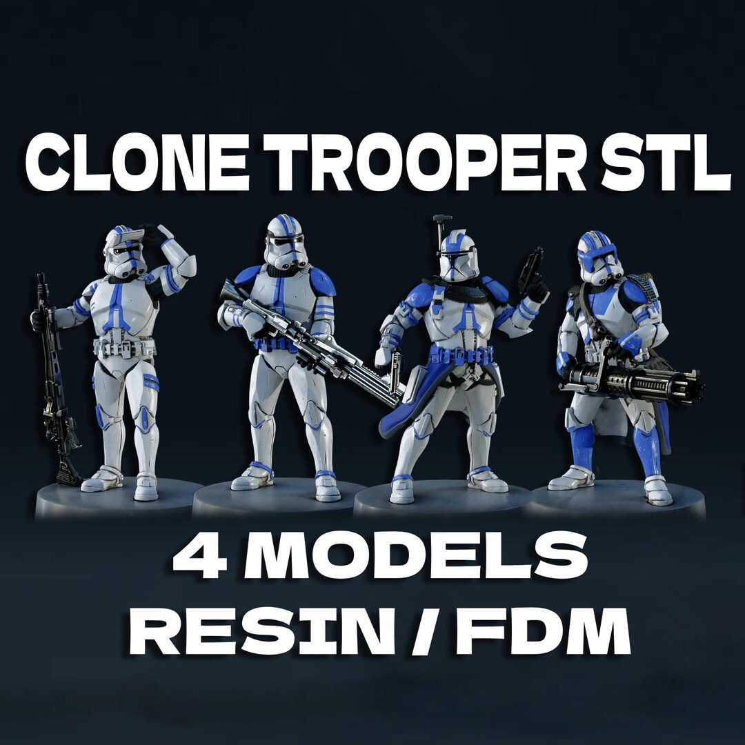 Clone Trooper STL , Stl File 3D Printing, Star Wars Stl 3D Model Design ...
