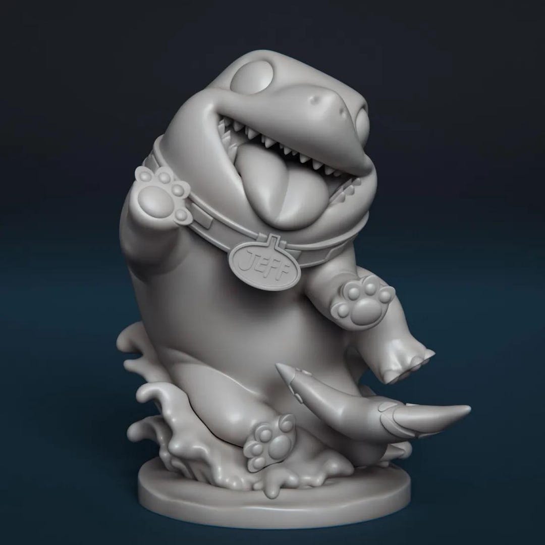 Jeff the Shark Statue, Stl File 3D Printing, DC Stl 3D Model Design ...