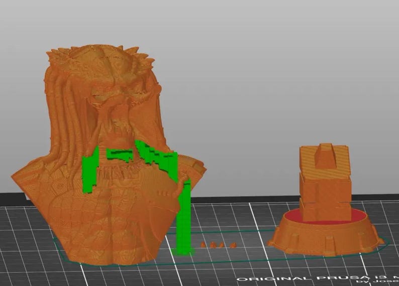 Predator Bust, Stl File 3D Printing, Predator Stl 3D Model Design ...