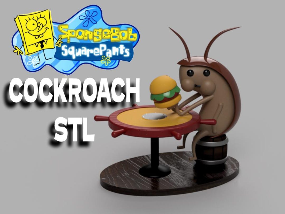 Spongebob Cockroach Meme 3D Printable STL Funny Meme Model for Resin ...