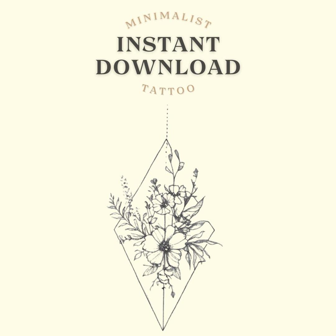 Minimalist Fine-line Tattoo | Small Tattoo Design | Instant Download ...