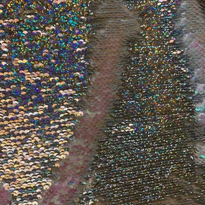 Reversible Holographic Iridescent Sequin Fabric by the Half-yard 2-way ...