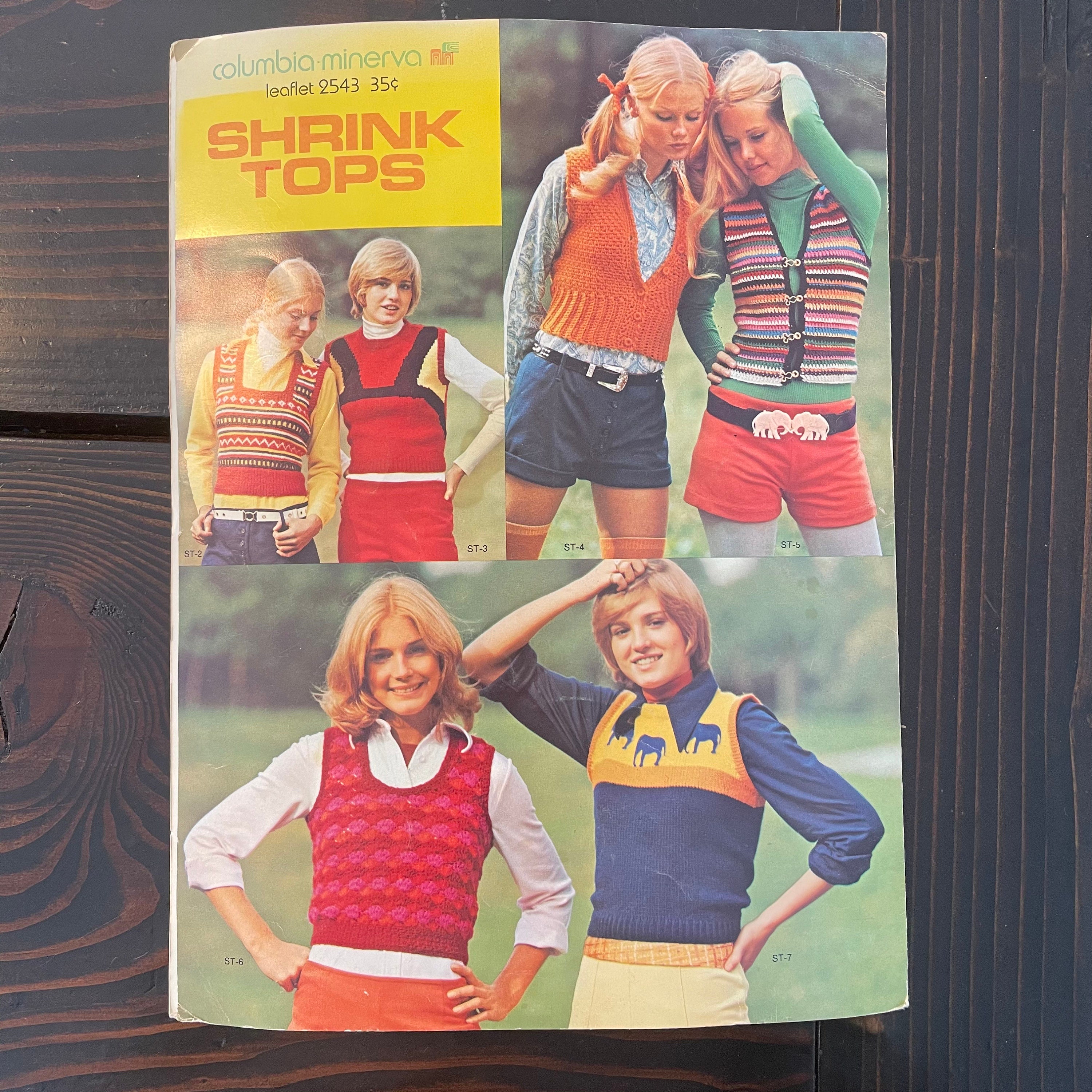 1971 Vintage Crochet Shrink Tops | Seven Styles to Crochet and Knit ...