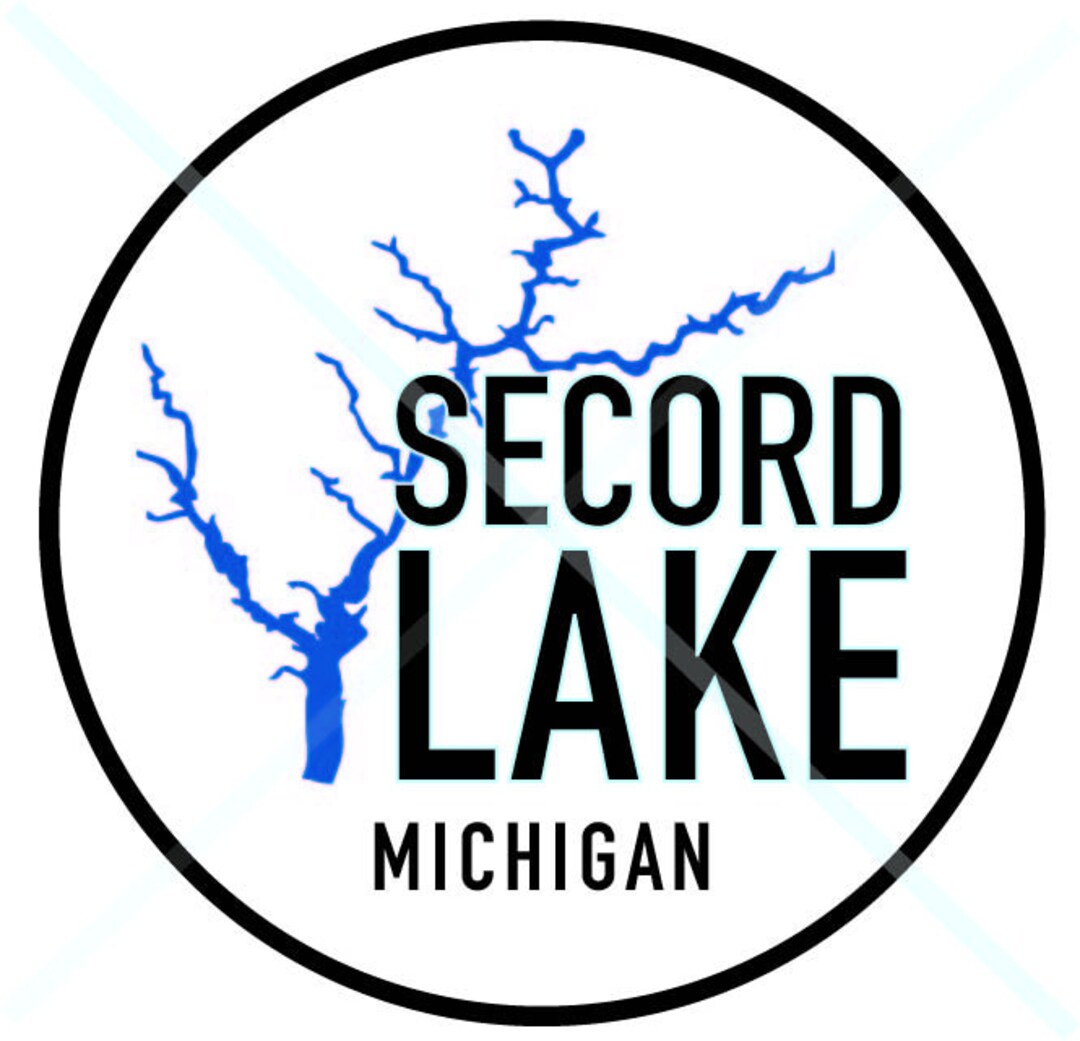 Secord Lake Michigan Downloadable Image .PNG for Custom Gifts and ...