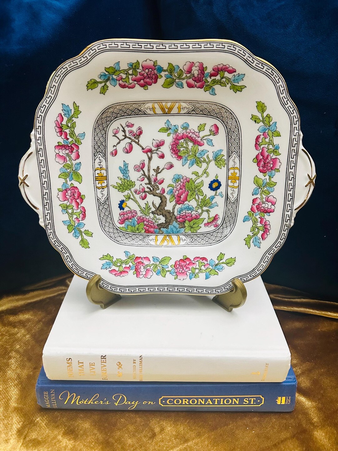 Vintage Aynsley "indian Tree" Pattern Cake Plate. - Etsy