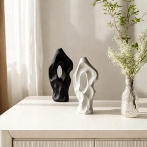Abstract Irregular Ceramic Vase Modern Ceramic Art Decor Minimalist ...