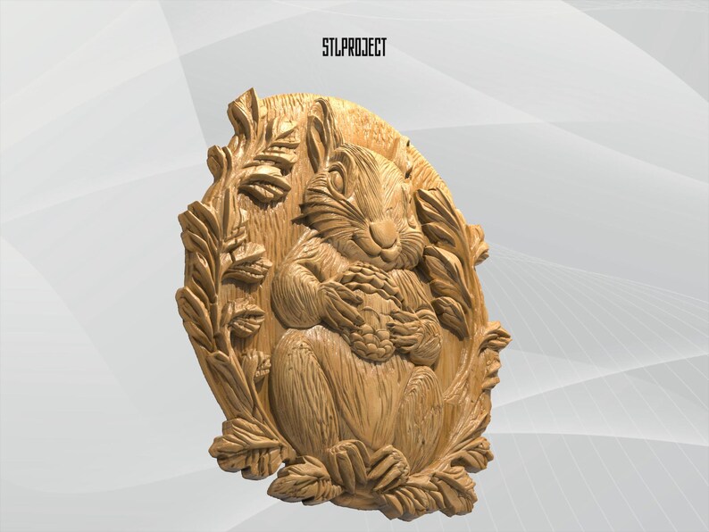 Squirrel 3D STL Relief Design - Ideal for CNC Router and 3D Printing ...