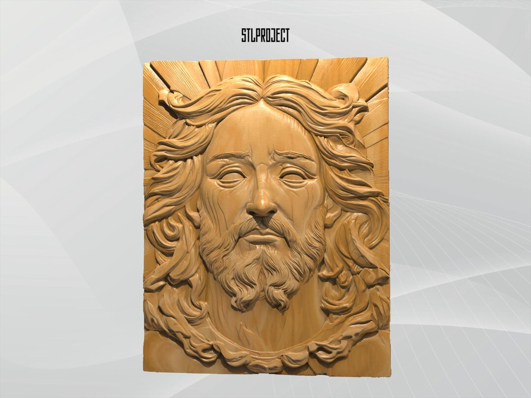 Jesus STL for CNC CNC Router 3D Print Wood Carving Depth Map Heightmap ...