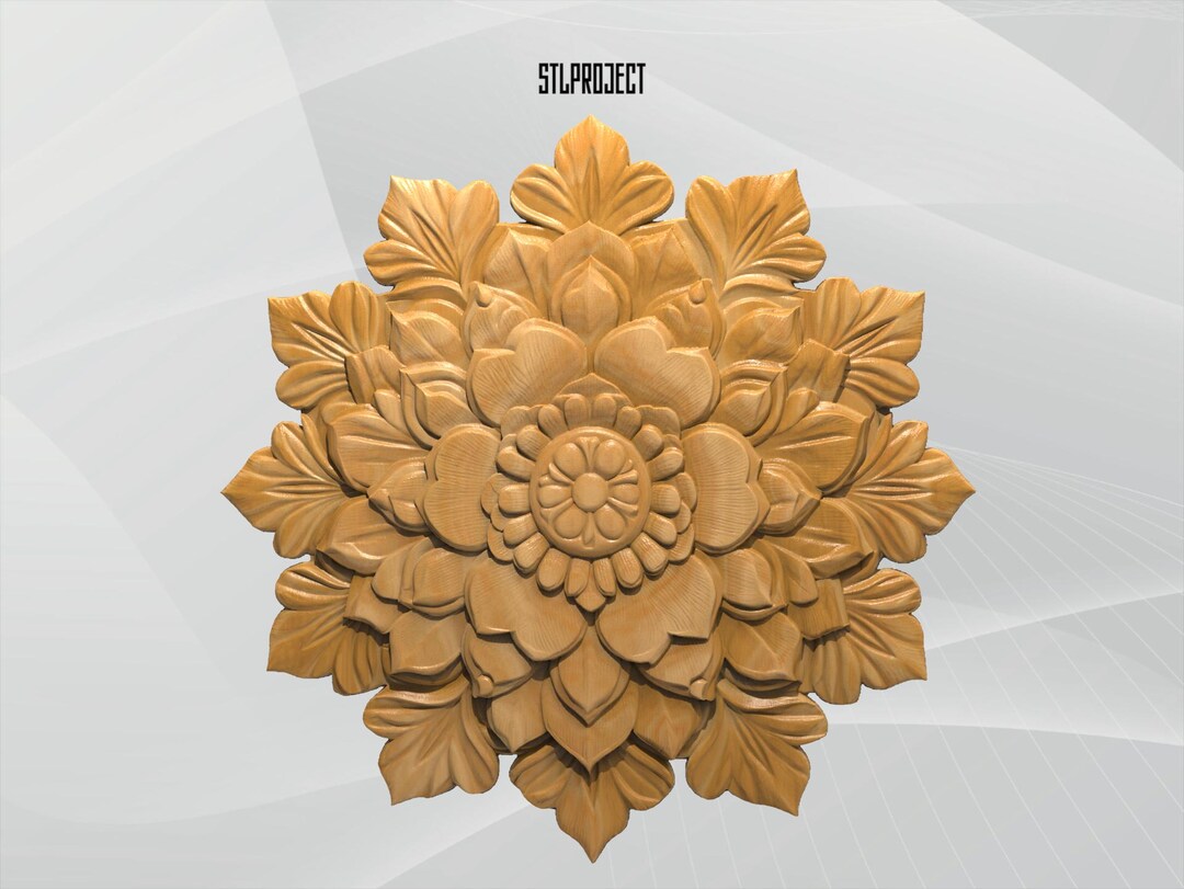 Mandala STL for CNC CNC Router 3D Print Wood Carving Depth Map ...