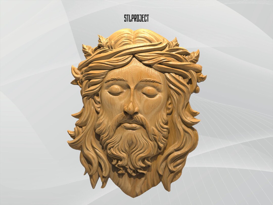 Jesus STL for CNC CNC Router 3D Print Wood Carving Depth Map Heightmap ...