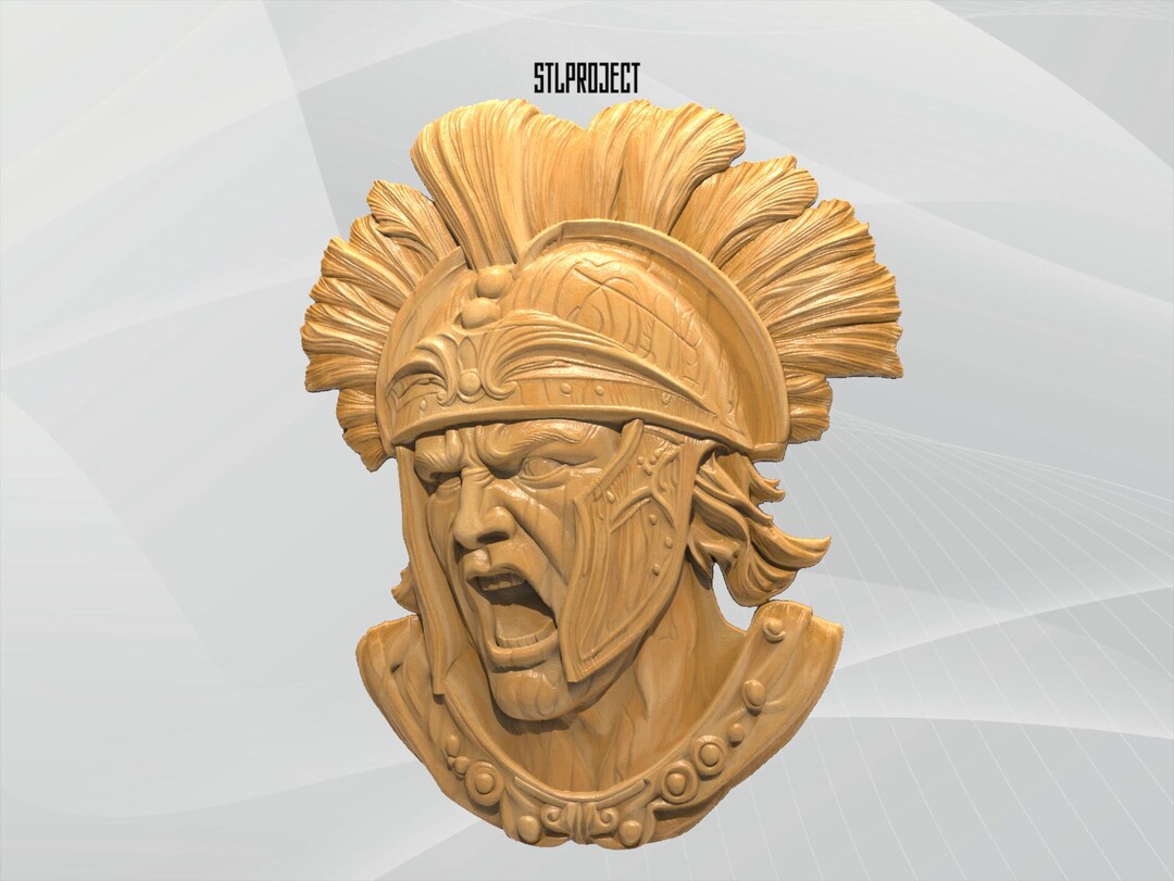 Gladiator STL for CNC CNC Router 3D Print Wood Carving Depth Map ...