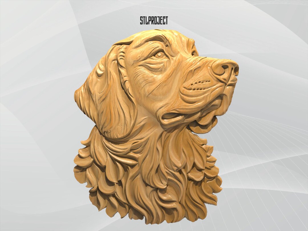 Irish Setter 3D STL Relief Design - Ideal for CNC Router and 3D ...