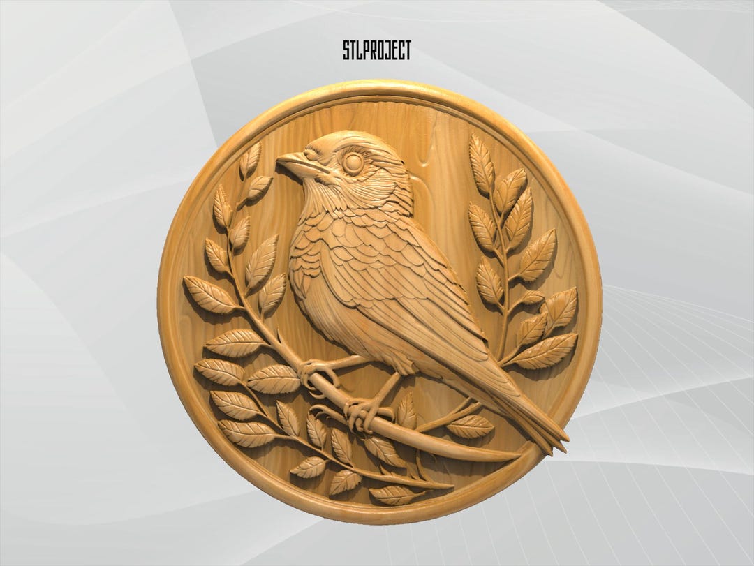 Bird STL for CNC | CNC Router | 3D Print | Wood Carving | Heightmap ...