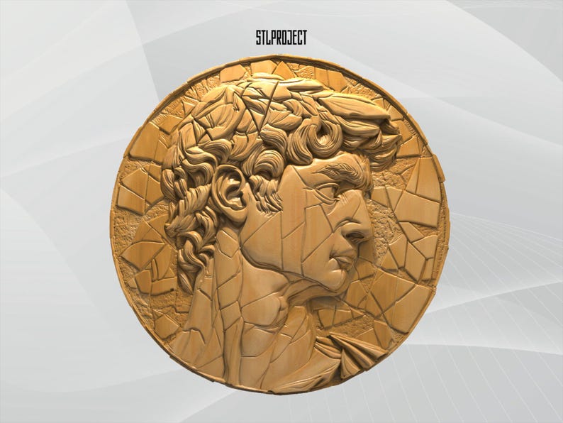 Statue of David 3D STL Relief Design - Ideal for CNC Router and 3D ...