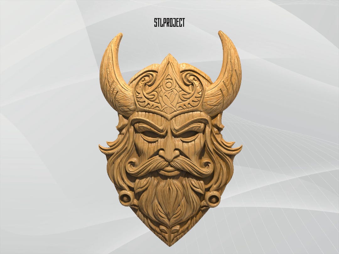 Viking STL for CNC CNC Router 3D Print Wood Carving Depth Map Heightmap ...