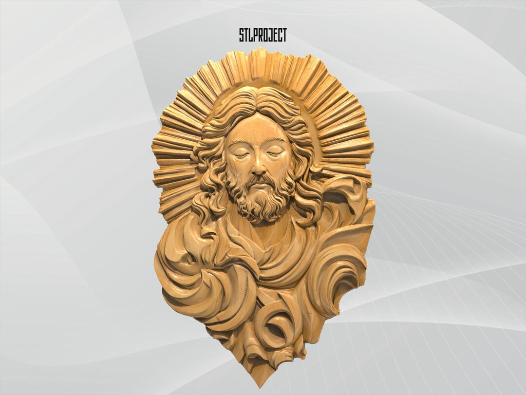 Jesus STL for CNC | CNC Router | 3D Print | Wood Carving | Depth Map ...