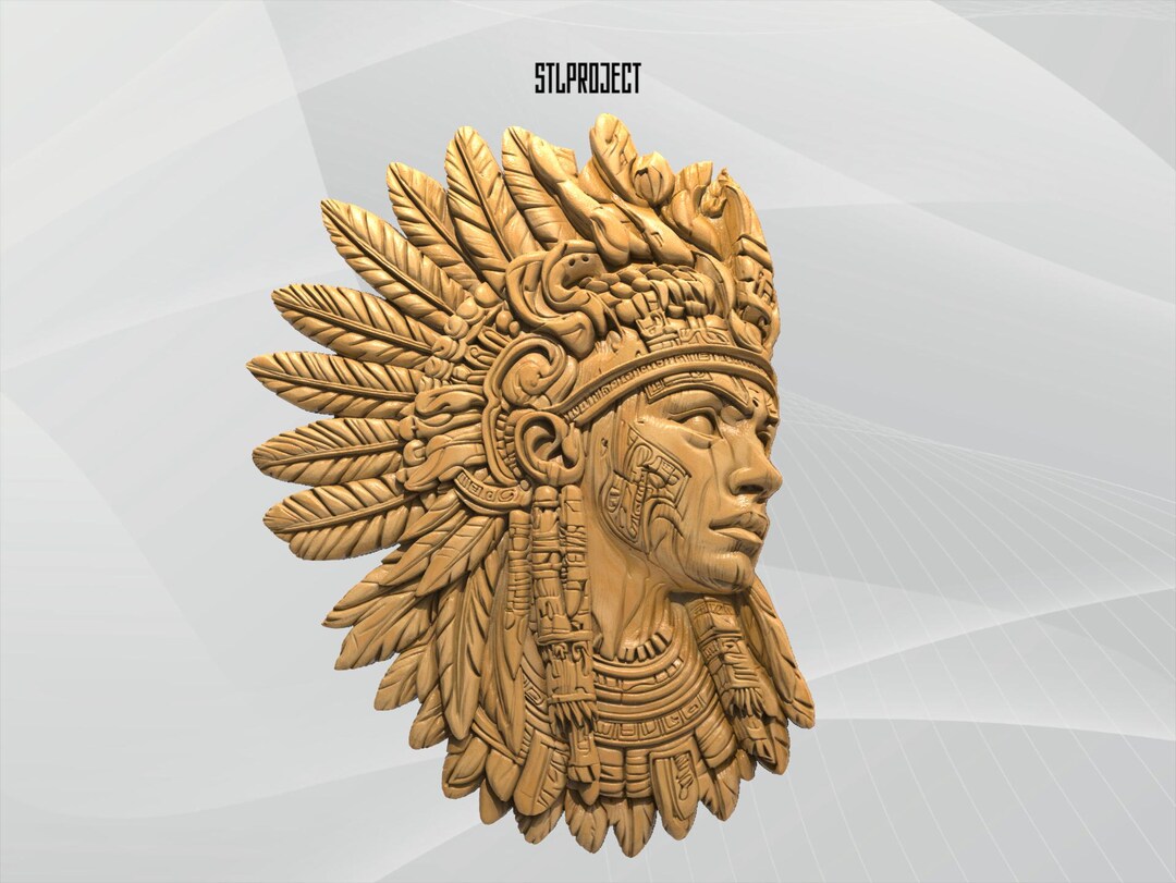 Native American STL for CNC | CNC Router | 3D Print | Wood Carving ...