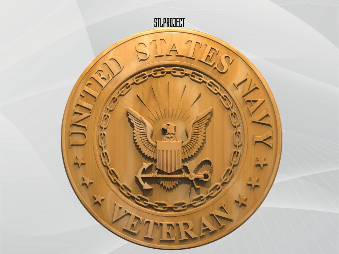 Navy Veteran 3D STL Relief Design - Ideal for CNC Router and 3D ...