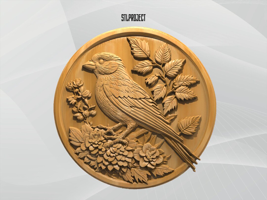 Birds STL for CNC | CNC Router | 3D Print | Wood Carving | Depth Map ...