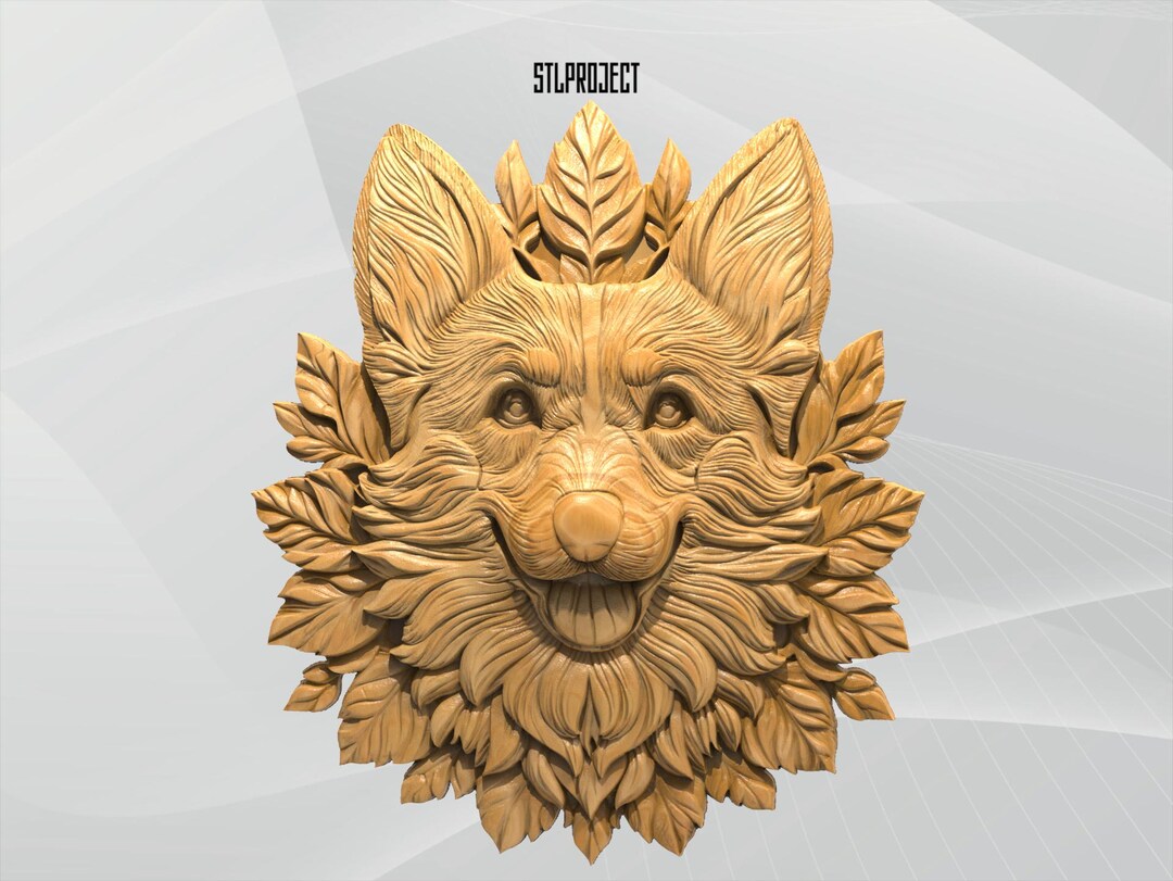 Corgi Dog 3D STL Relief Design - Ideal for CNC Router and 3D Printing ...