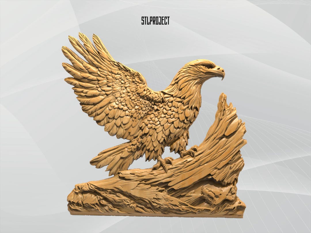 Eagle 3D STL Relief Design - Ideal for CNC Router and 3D Printing ...