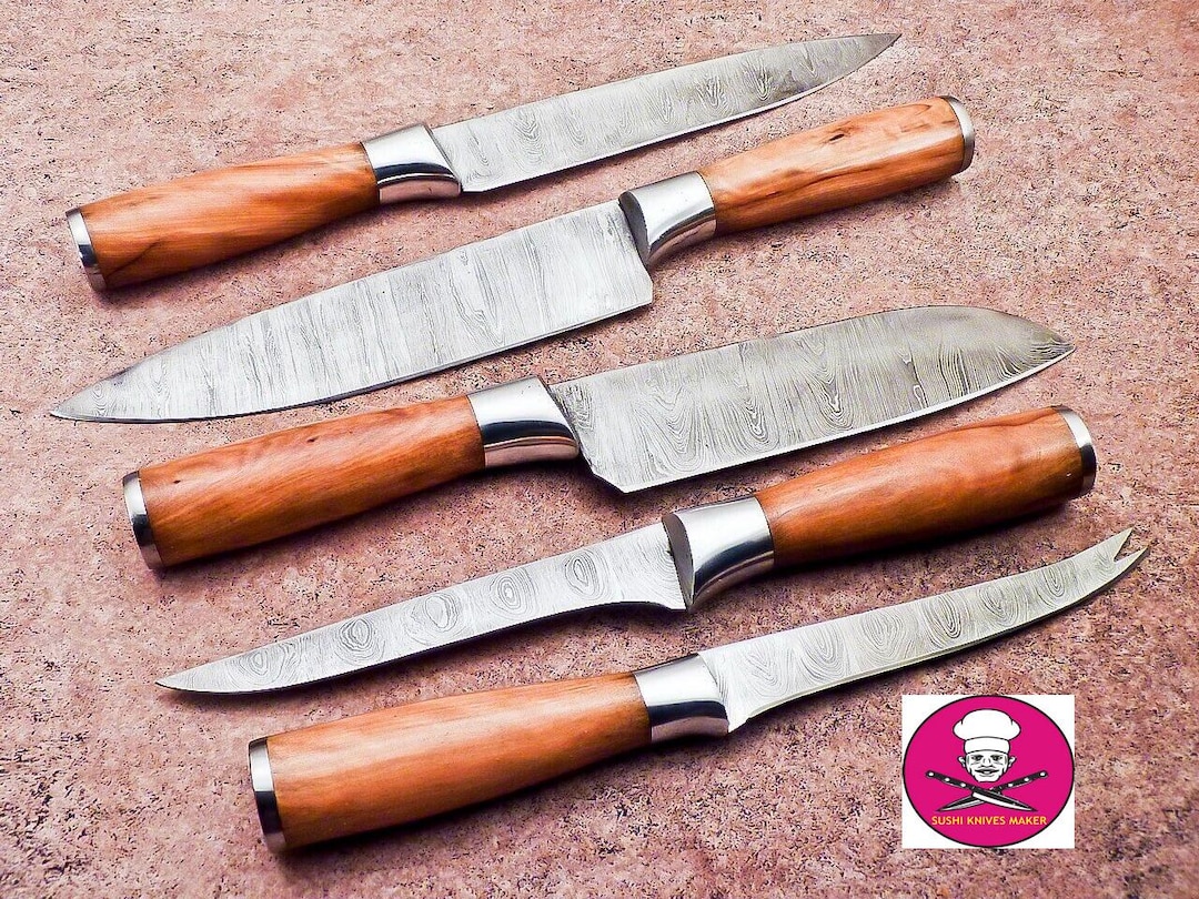 One of a Kind Rare Forge in Fire Damascus Steel Handmade Custom Craft Artisan Camp Outdoors ...