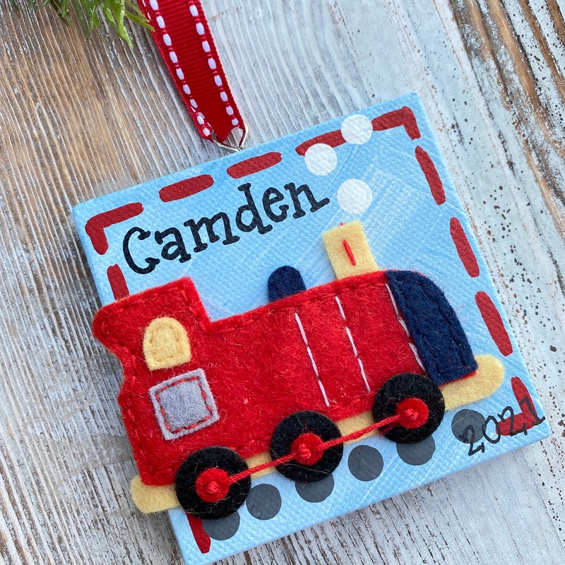 Felt Train Ornament - Etsy