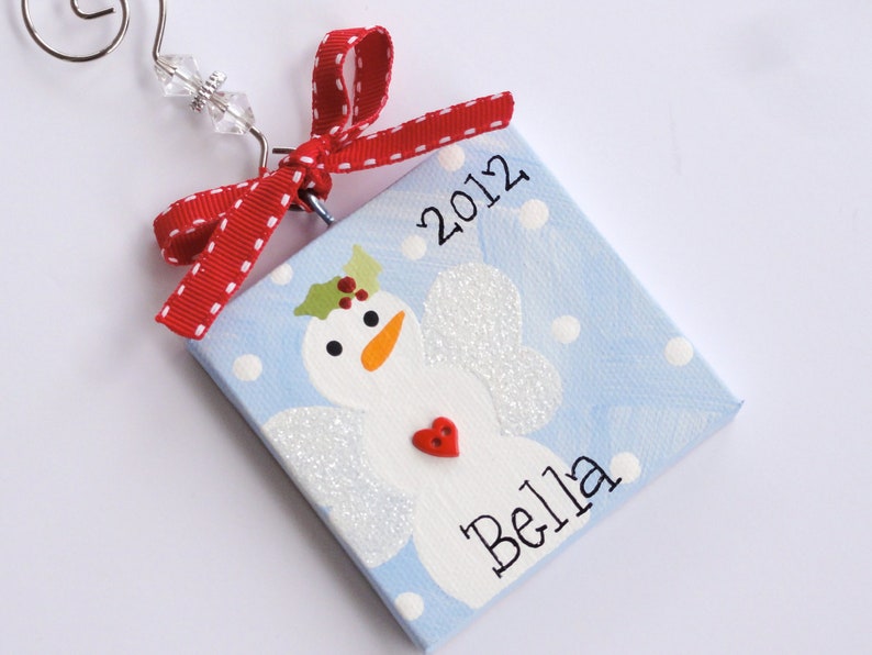 Snowman Angel Ornament - Etsy