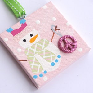 Snowman With Peace Sign Ornament - Etsy