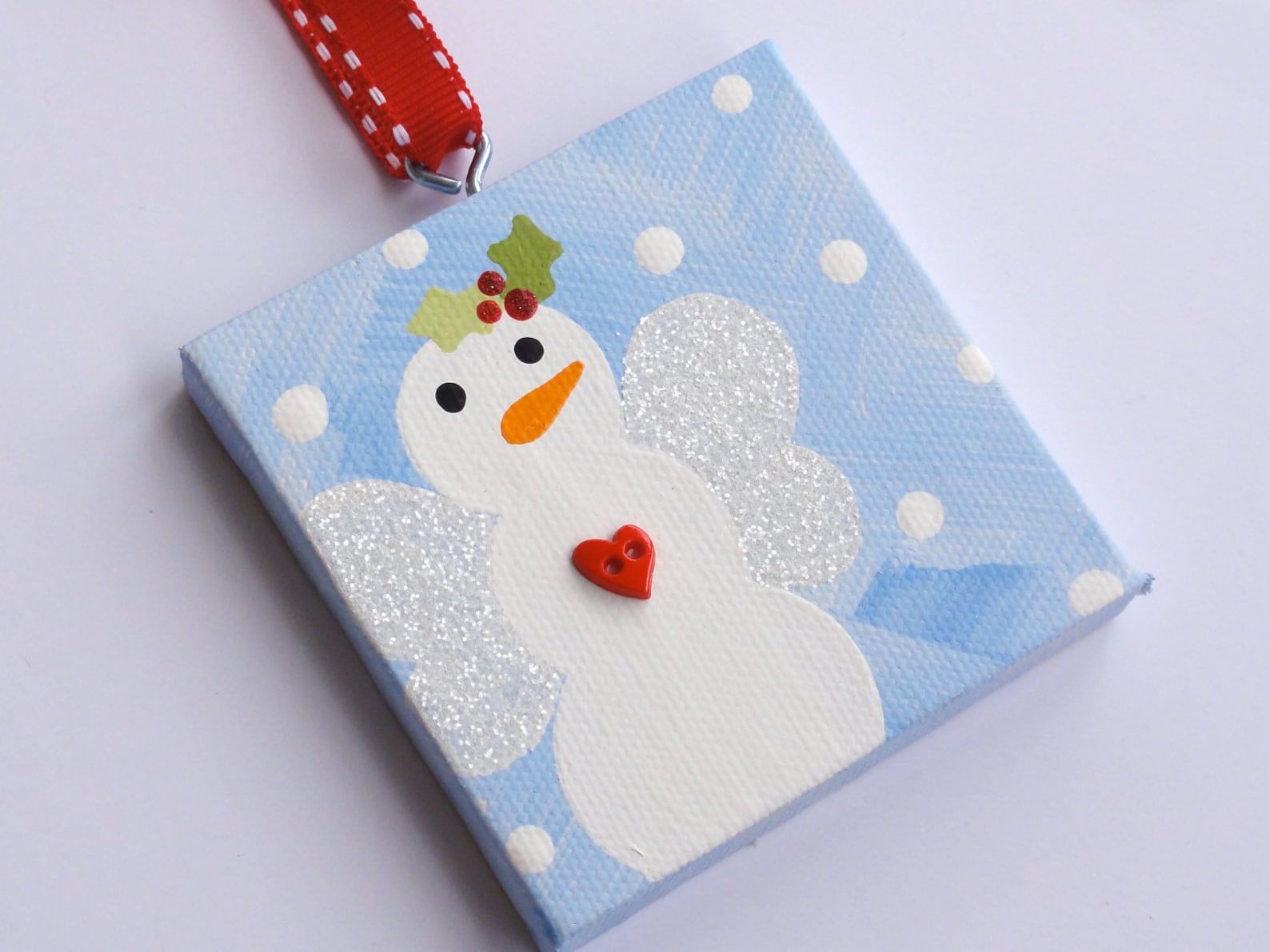 Snowman Angel Ornament - Etsy