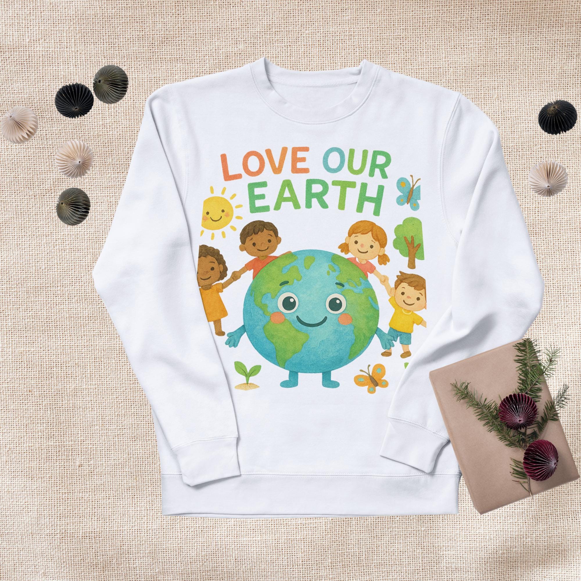 Love Our Earth Clipart, Earth Day Kids Design, Eco Art Printable ...