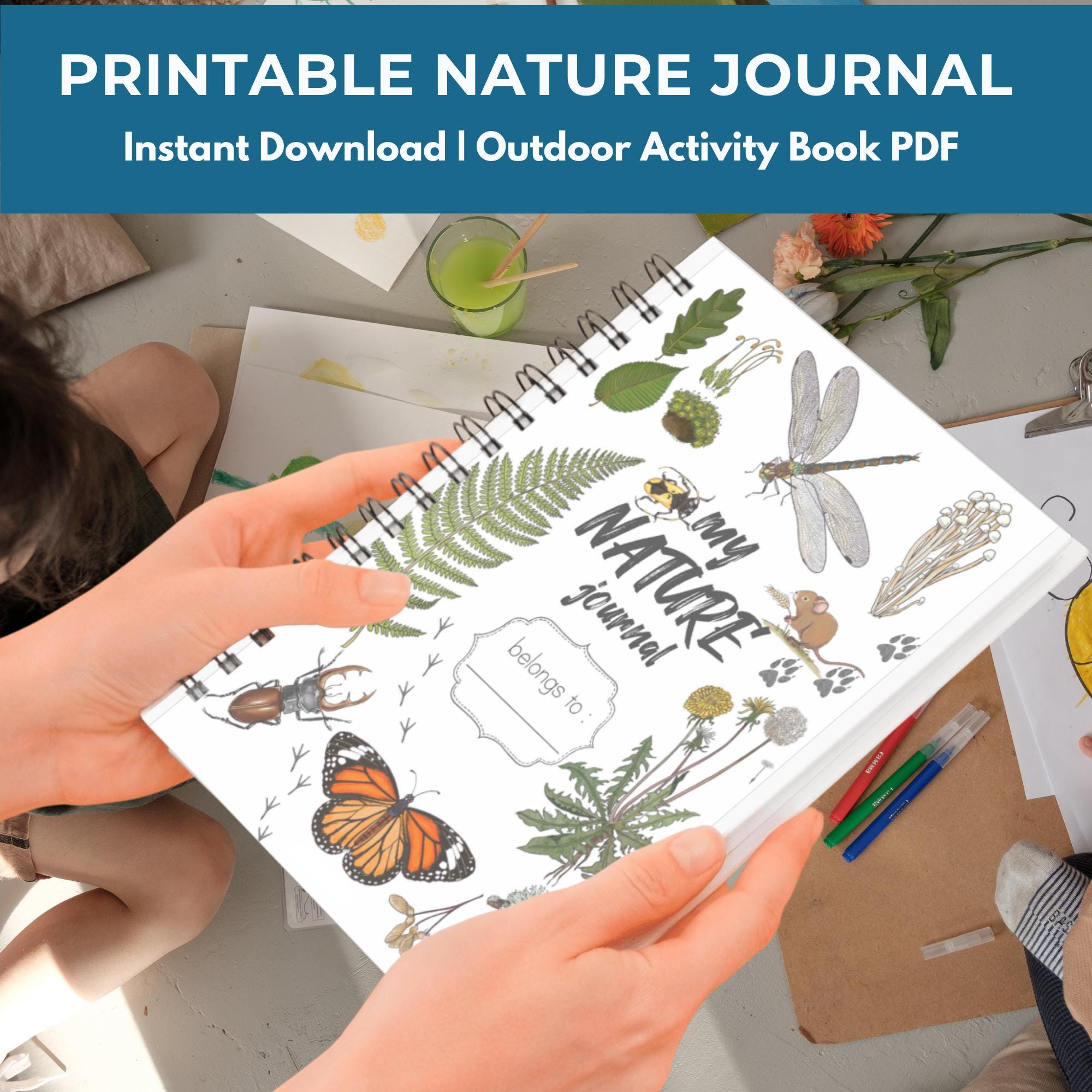 Kids Nature Journal, Toddler Workbook, Nature Notebook, Camping Journal ...