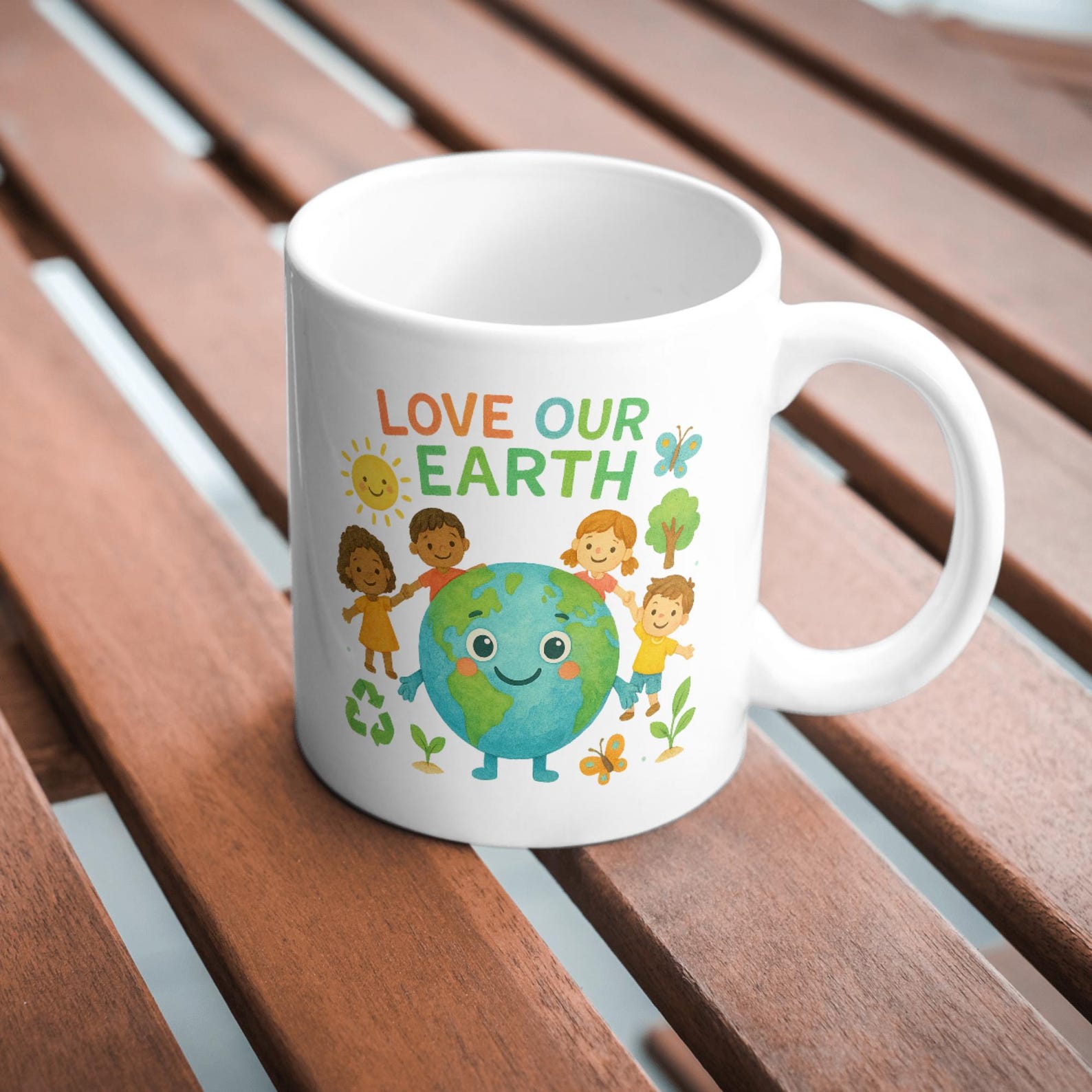 Love Our Earth Clipart, Earth Day Kids Design, Eco Art Printable ...