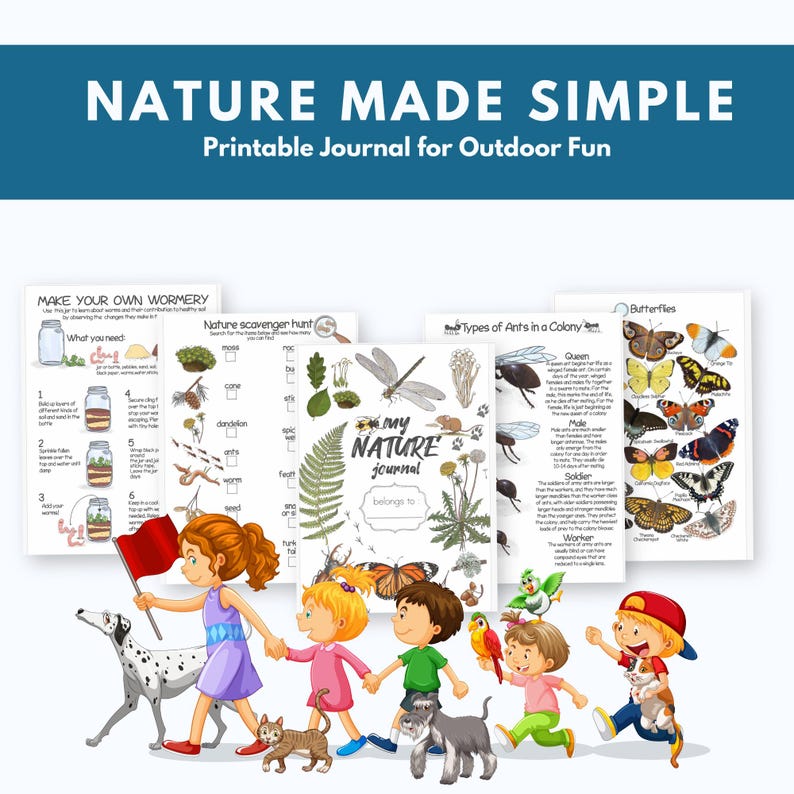 Kids Nature Journal, Toddler Workbook, Nature Notebook, Camping Journal ...
