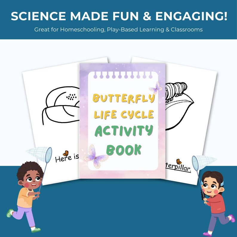 Butterfly Life Cycle Activity Book, Science Printable, Montessori PDF ...