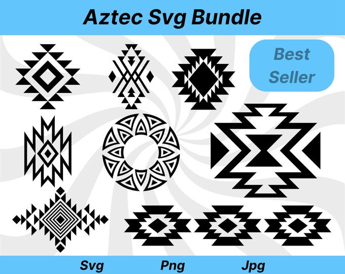 Aztec Svg Bundle, Southwestern Elements, Aztec Pattern Svg, Aztec ...