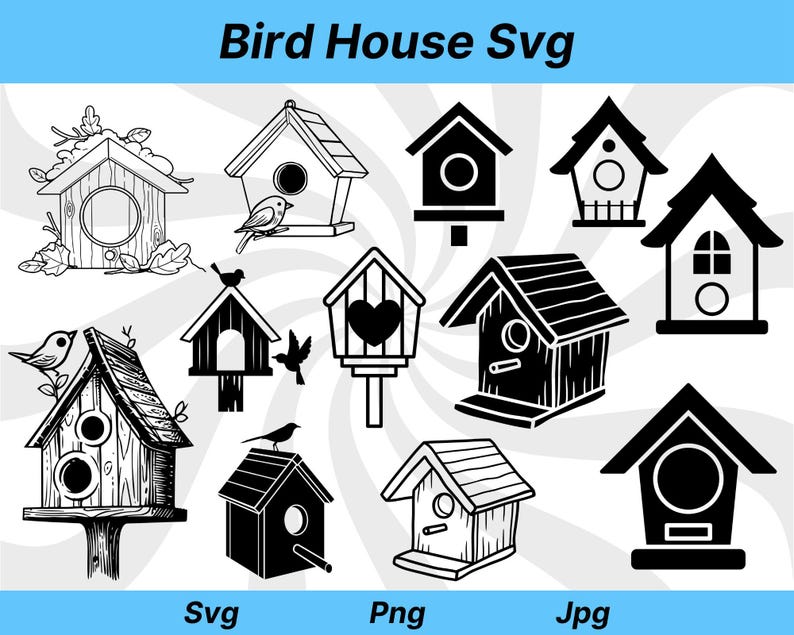 Bird House Vector Art: SVG, PNG, Clipart (digital Download) - Etsy