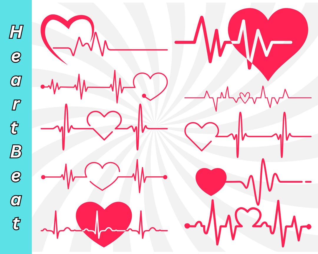 Heartbeat SVG Bundle: Nurse & Valentine Cut Files (digital Download) - Etsy
